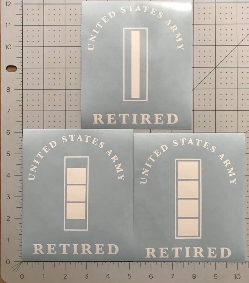 US Army Warrant Officer Retired (CW3, CW4, CW5) in Matte White. - Etsy