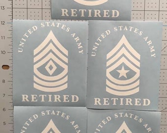 US Army Retired, Sticker Decal - Etsy