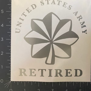 United States Army E7 - E9 Retired Custom Vinyl Sticker Decal Shown in ...