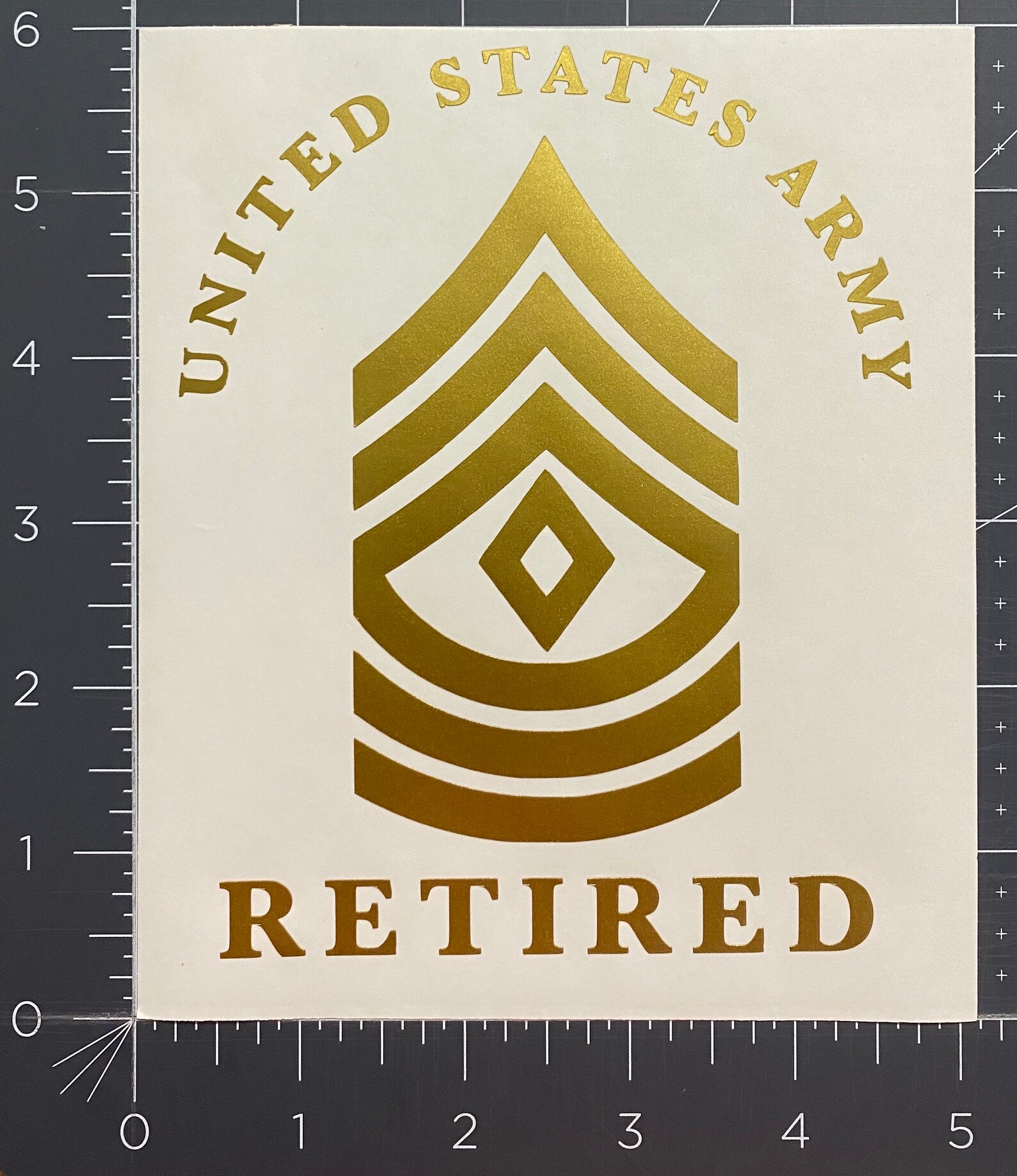 United States Army E7 E9 Retired Custom Vinyl Sticker Decal - Etsy