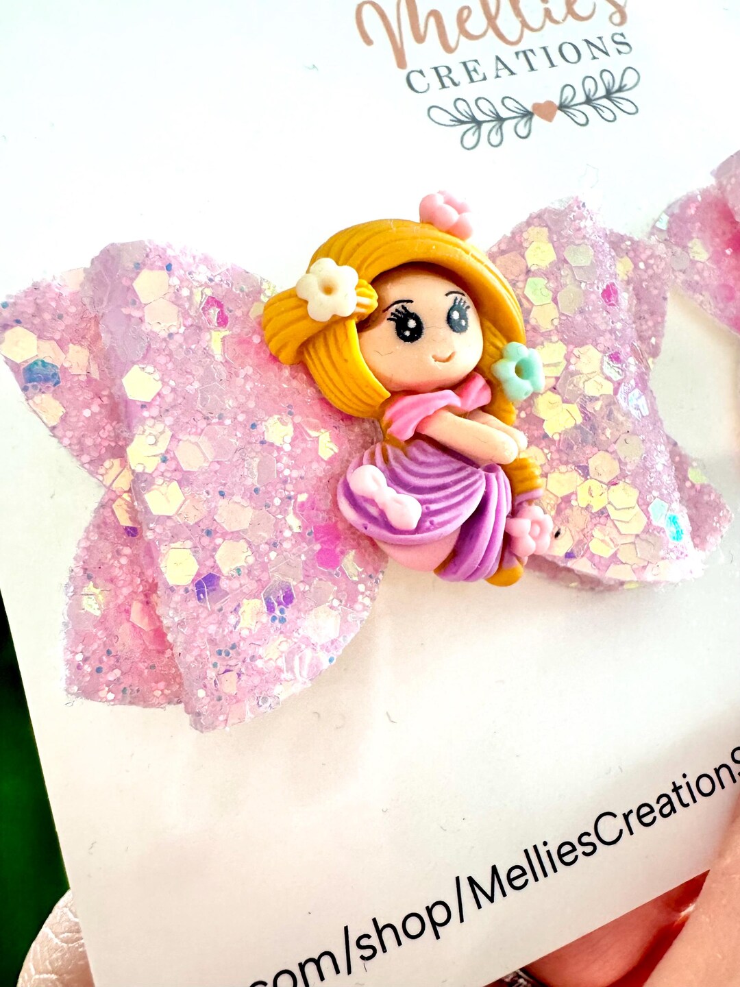 Princess Clay Hairbow/hair Acccessory/ Pigtail Bows - Etsy