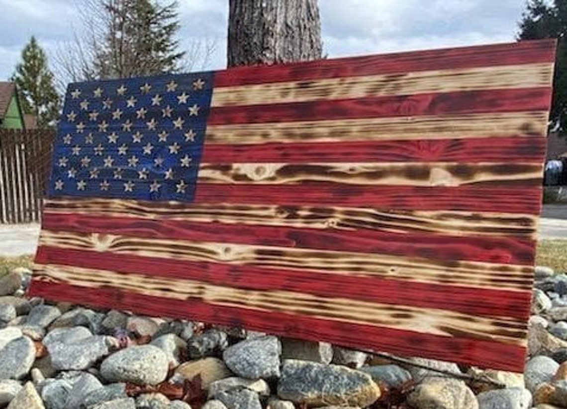 Rustic Wood American Flag - Etsy