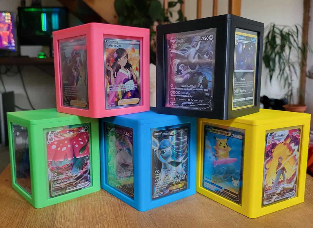 Top Loader Card Display Box Card Holders Pokemon Magic Yugioh TCG 3D ...