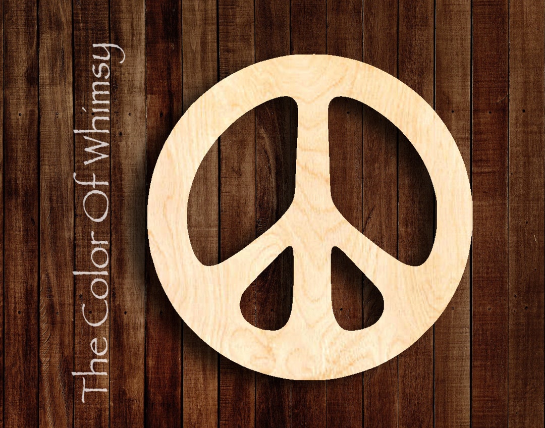 Peace Sign Wood Door Hanger Blank, Paint Parties or DIY Painting, Ready ...