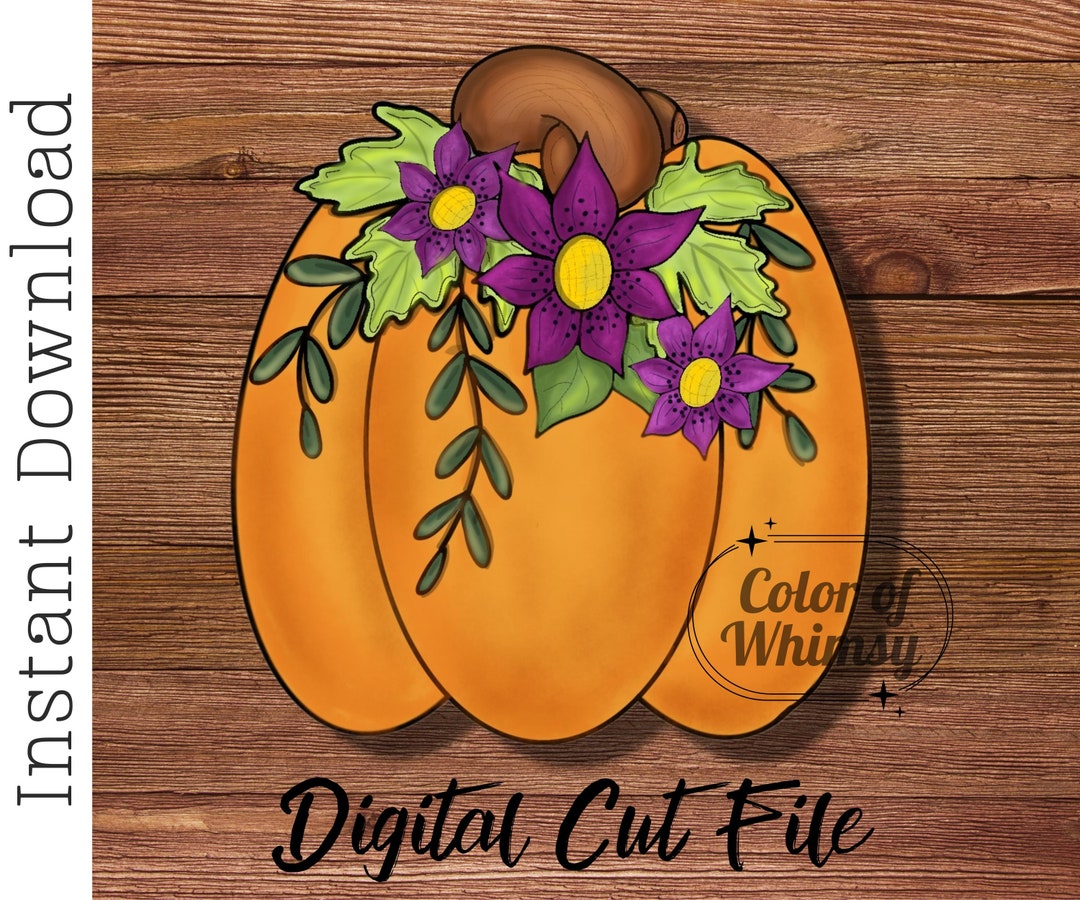 Fall Pumpkin SVG Files - Layered and Single Layer Files Included- Cut ...
