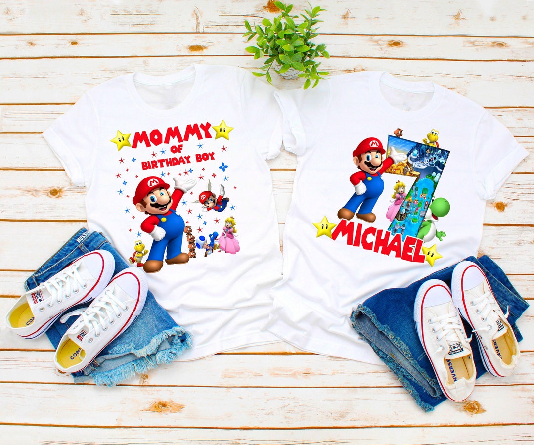 Super Mario Birthday Shirts Mario Custom Shirt Kids - Etsy