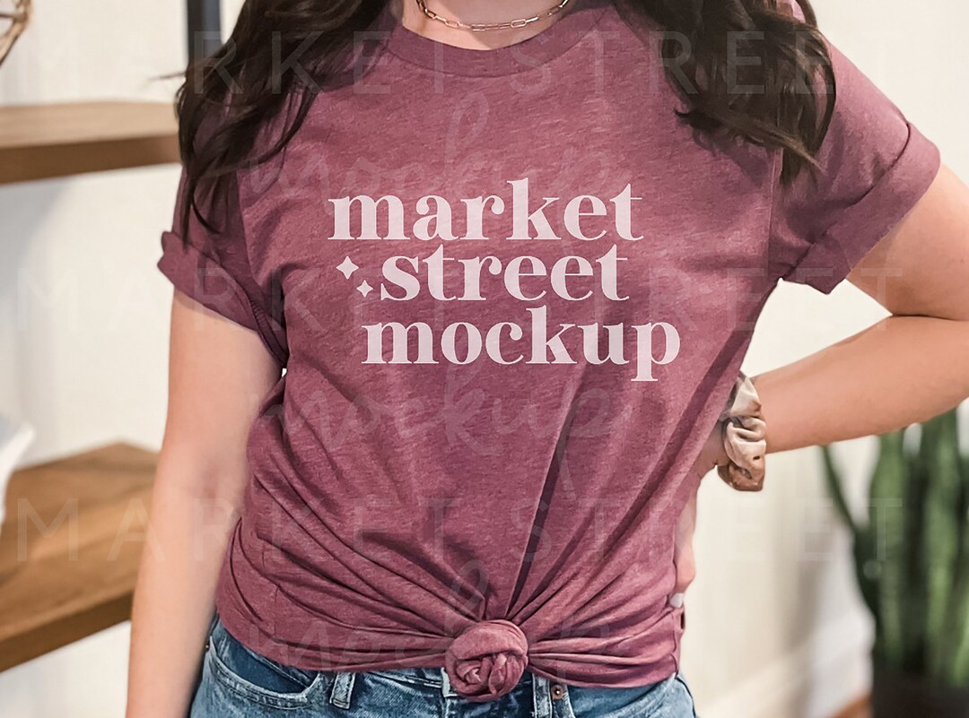3001 Fall Mockup, Heather Maroon Mockup, Boho T-shirt Mockup, Shirt ...