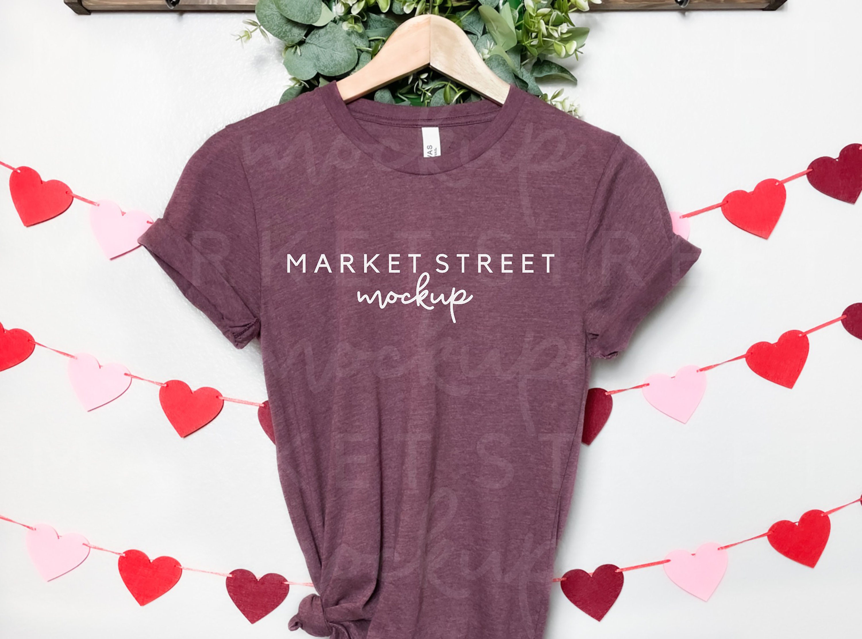 Art & Collectibles Valentine Mock Up BC 3001 Heather Deep Mockup ...