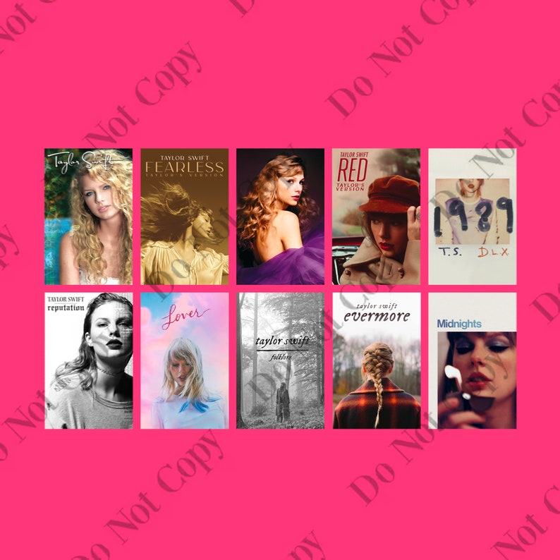 Taylor Swift Album Discography Poster Print Jpg Digital - Etsy