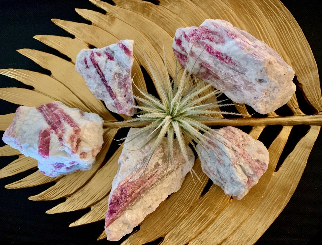 Natural Rough Cut Rubellite in Quartz Raw Stone Heart Chakra - Etsy