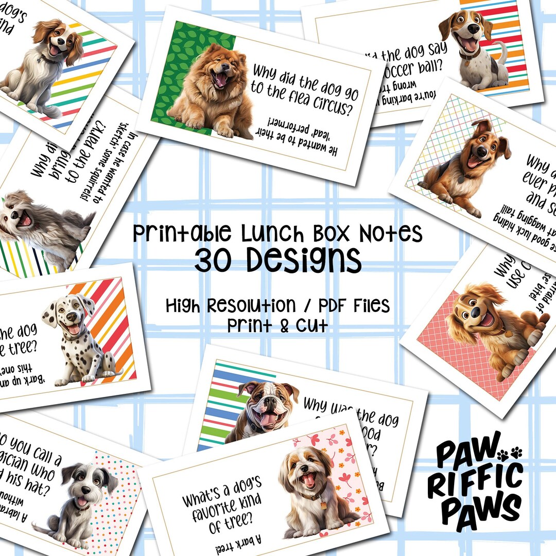 Fun Printable Lunch Box Notes, Back to School, Funny Love Notes ...