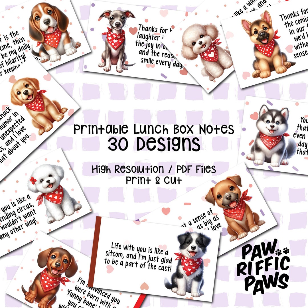 Love Card Printable Lunch Box Notes, Back to School, Funny Love Notes ...