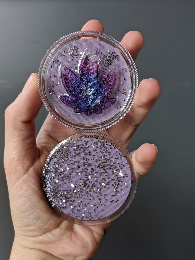 Pink Grinder With Pink Hearts Weed Leaf Cute Girly Herb - Etsy UK