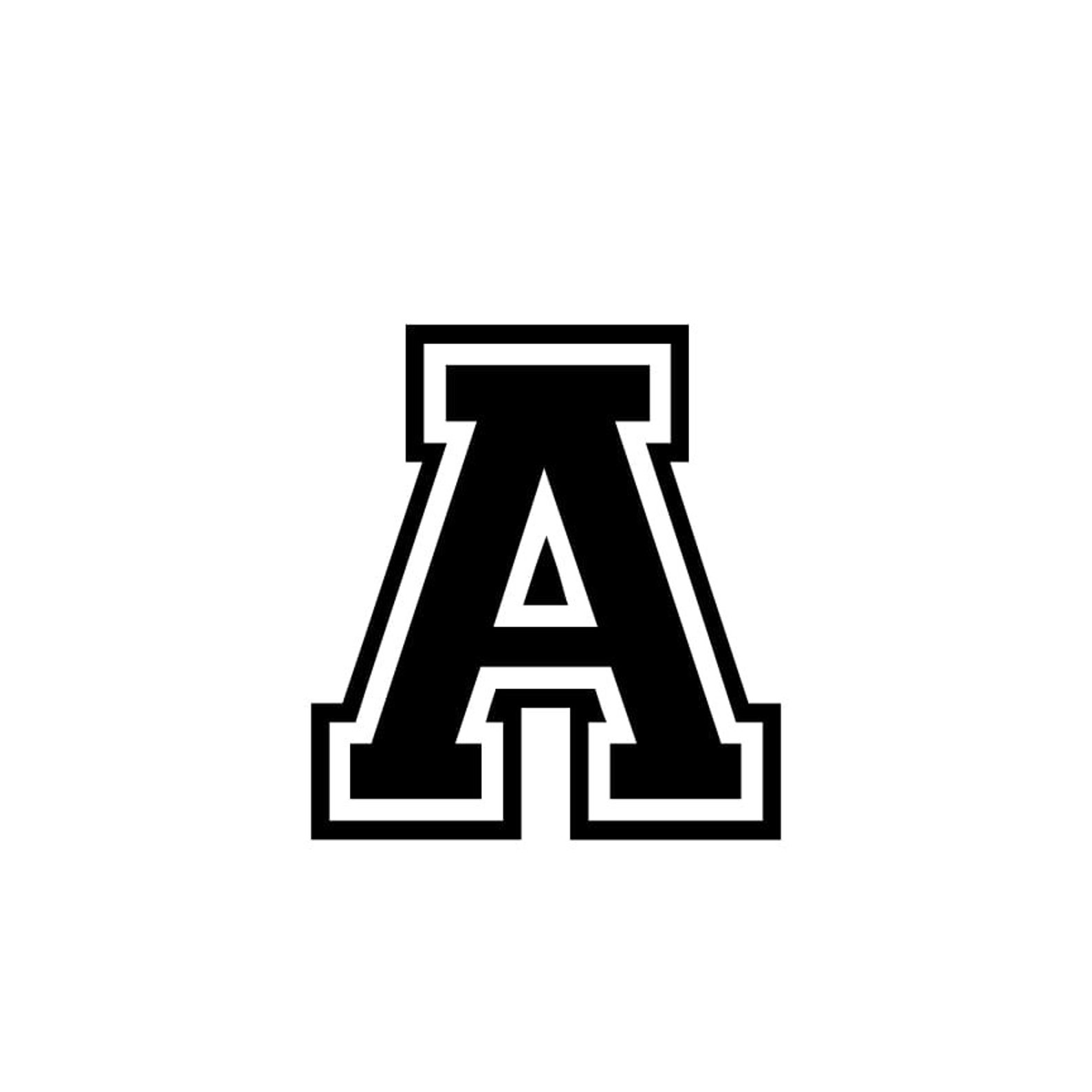 SVG College Varsity Alphabet Letters, Numbers and Symbols - Etsy