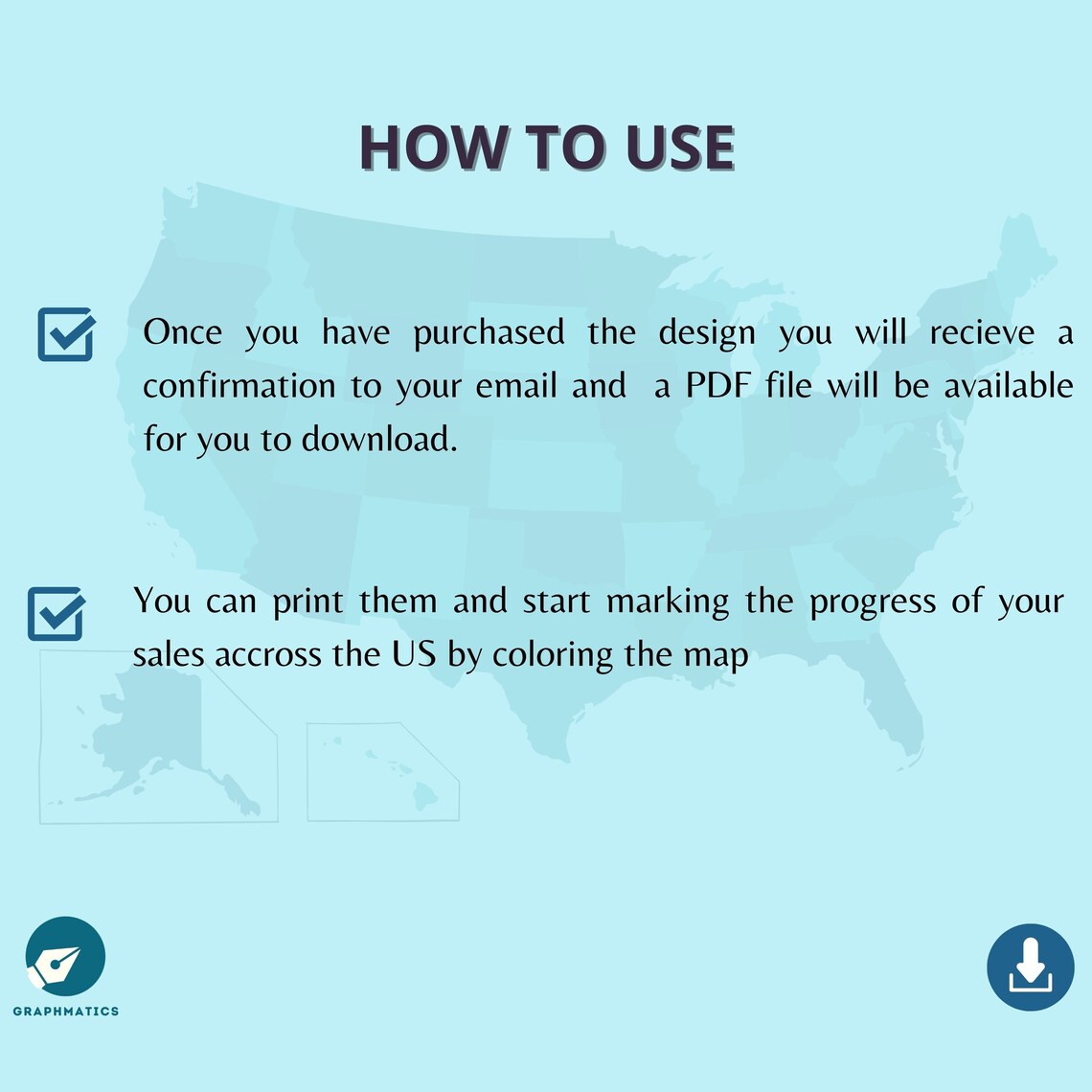 US Postcode Sales Map Tracker Printable United States Etsy - Etsy