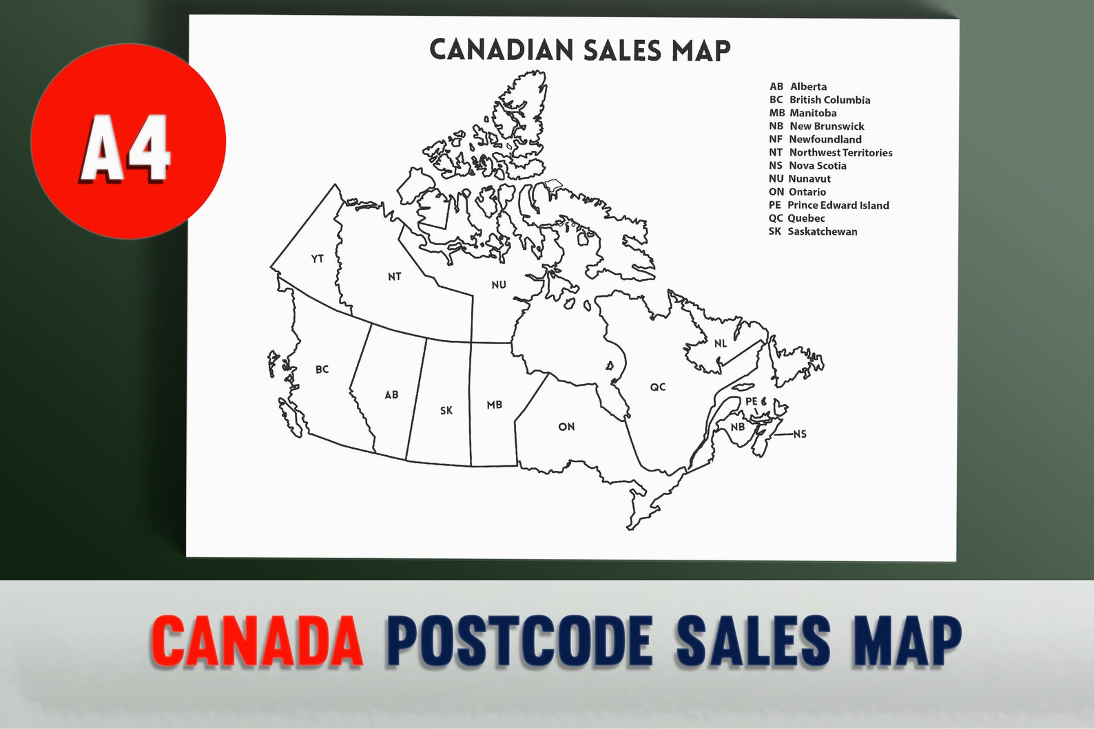 Canada Postcode Map Sales Map Etsy Sales Map Sales Tracker Small Canada Postcode Map Sales Map Etsy Sales Map Sales Tracker Small