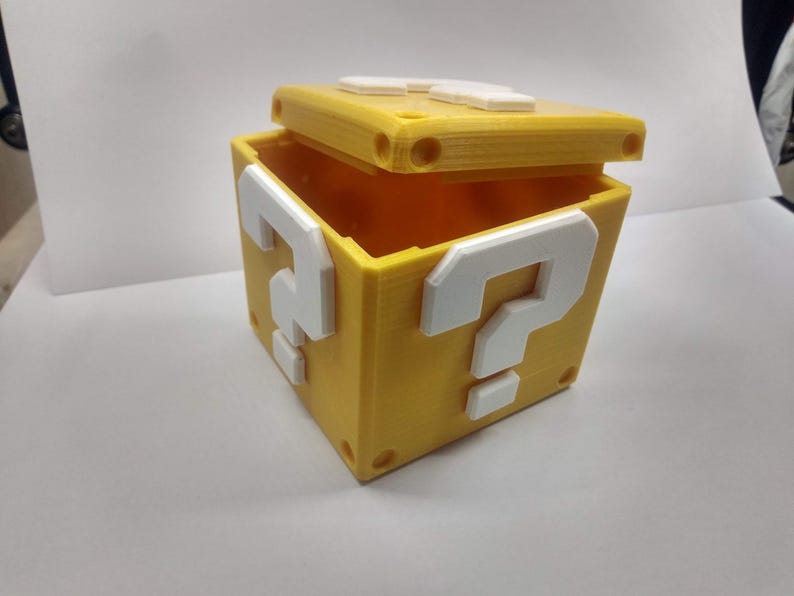 Super Mario Question Box Decor - Retro Gaming Room Decoration - Geek ...