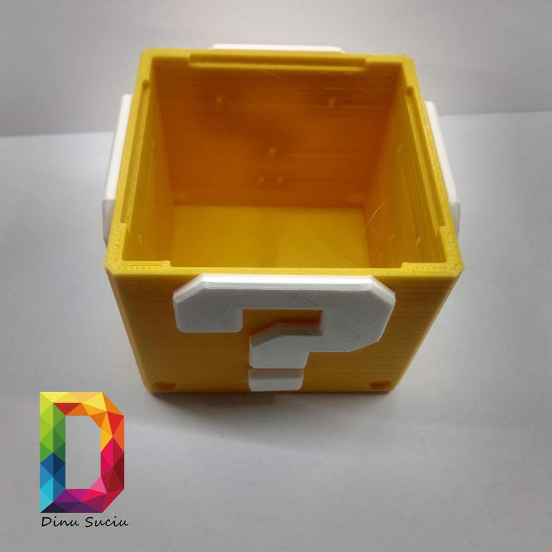 Super Mario Question Box Decor - Retro Gaming Room Decoration - Geek ...