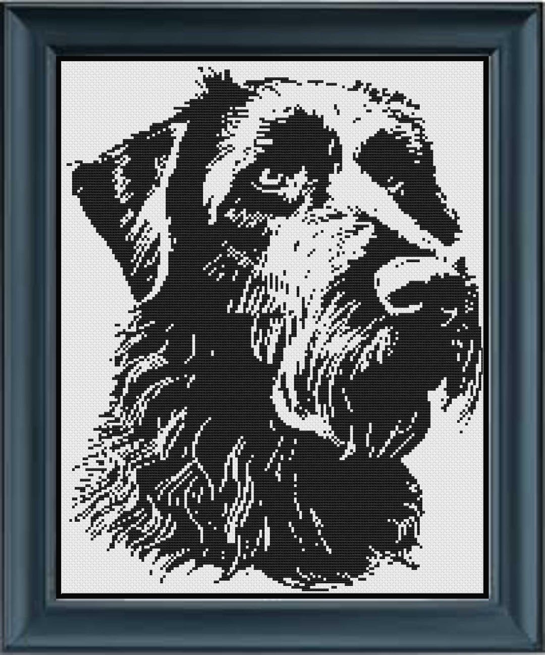 Irish Wolfhound 1 Puppy Dog Cross Stitch Pet Portrait Pattern Graphgan ...