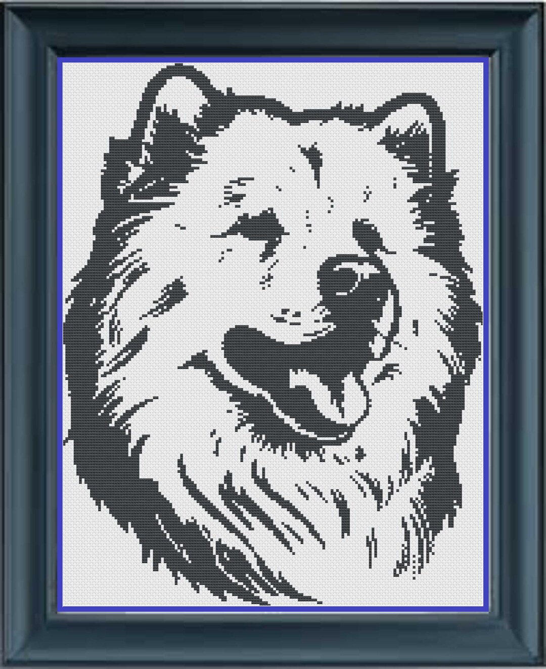 Samoyed 2 Puppy Dog Cross Stitch Pet Portrait Pattern Graphgan Crochet ...