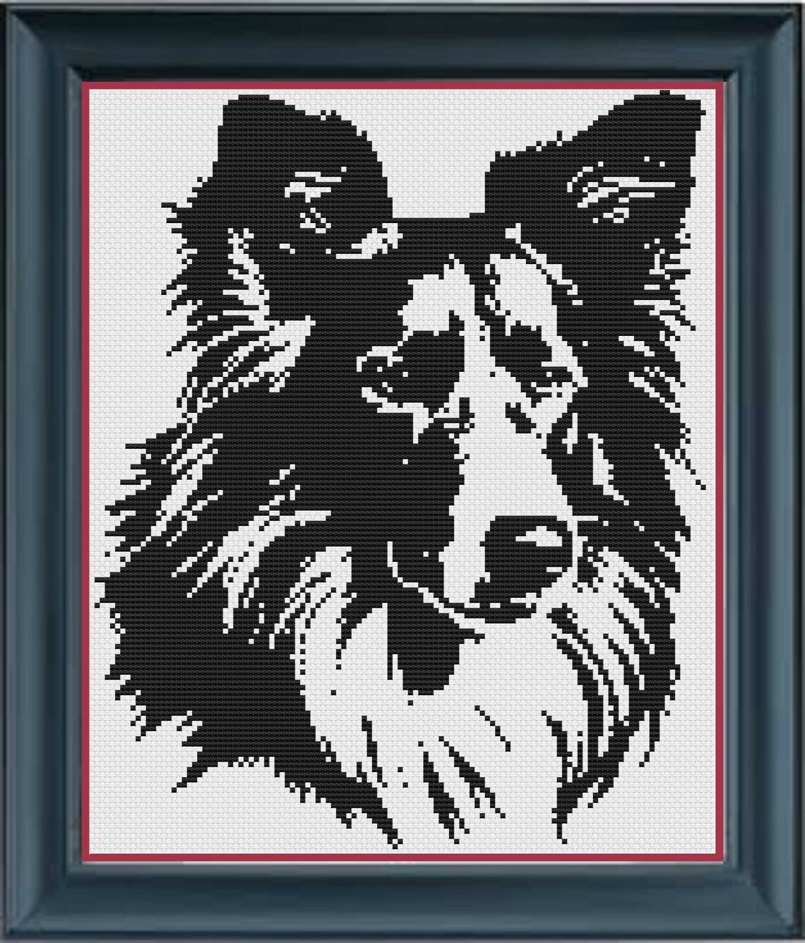 Collie 1 Puppy Dog Cross Stitch Pet Portrait Pattern Graphgan Crochet ...