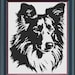 Collie 1 Puppy Dog Cross Stitch Pet Portrait Pattern Graphgan Crochet ...