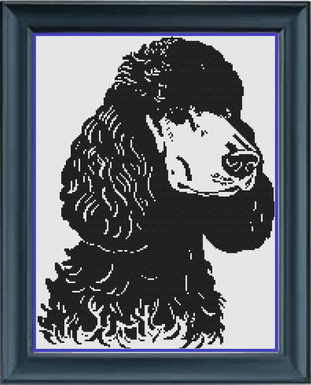 Standard Poodle 1 Puppy Dog Cross Stitch Pet Portrait Pattern Graphgan ...