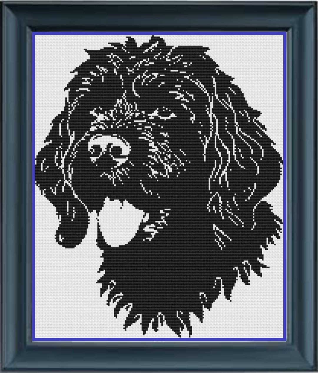 Spanish Water Dog 2 Puppy Dog Cross Stitch Pet Portrait Pattern ...