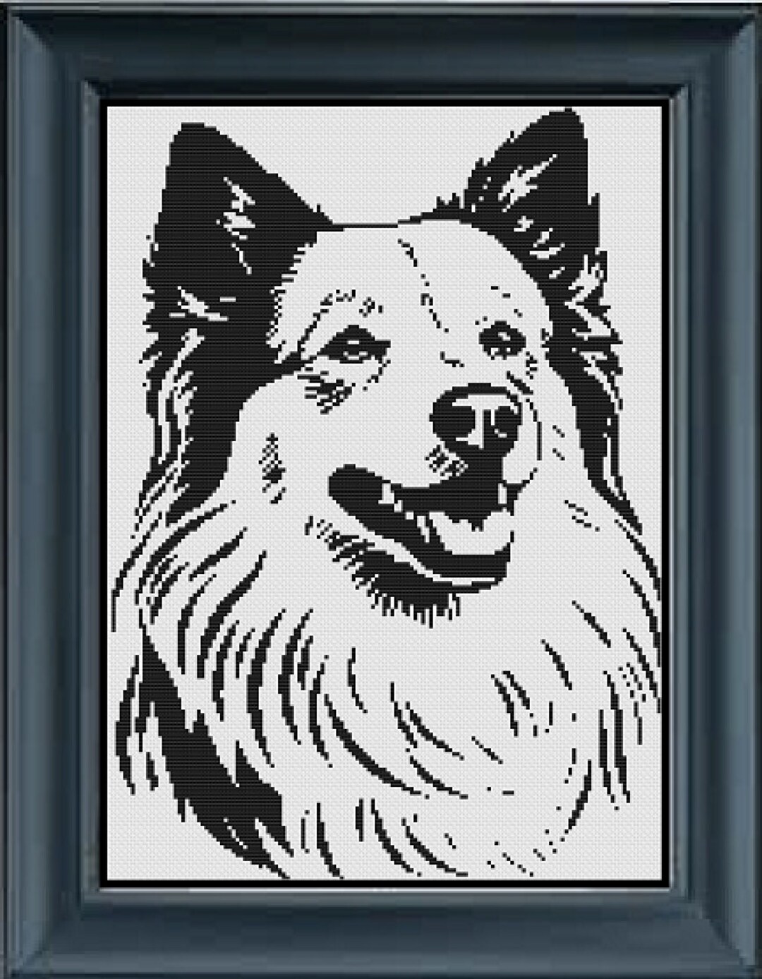American Eskimo Puppy Dog Cross Stitch Pet Portrait Pattern Graphgan ...