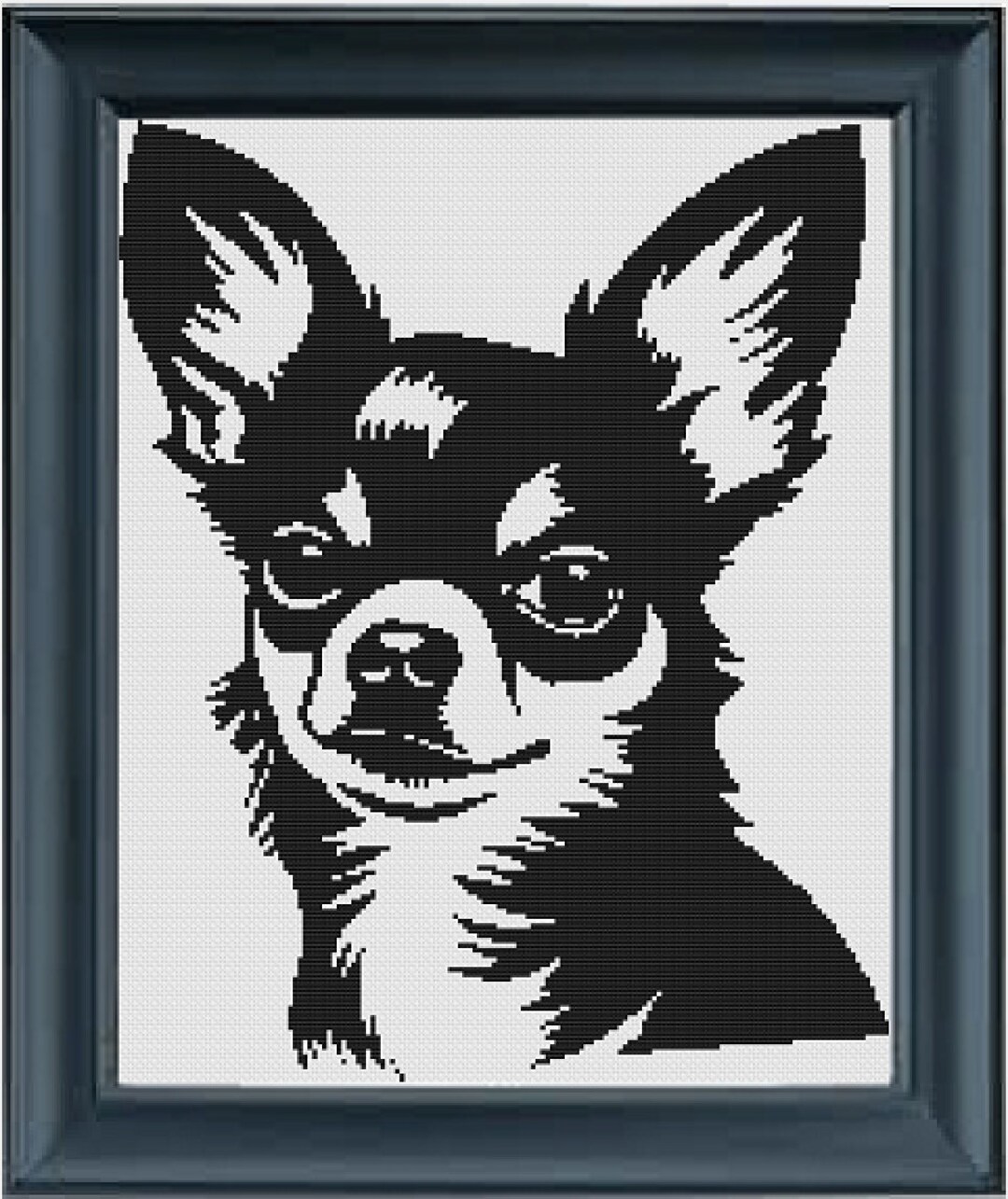 Chihuahua 1 Puppy Dog Cross Stitch Pet Portrait Pattern Graphgan ...