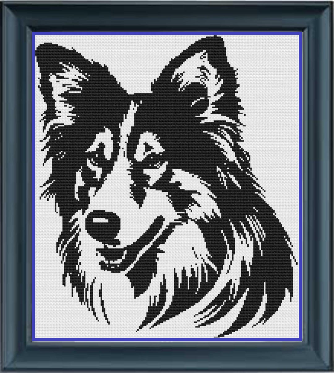 Shetland Sheepdog 2 Puppy Dog Cross Stitch Pet Portrait Pattern ...
