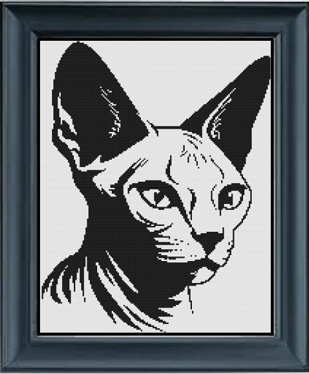 Sphynx Cat Portrait Cross Stitch Pattern (digital Download) - Etsy