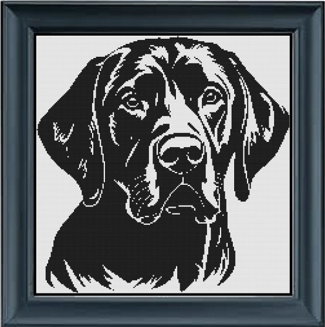 Black Labrador Retriever Puppy Dog Cross Stitch Pet Portrait Pattern ...