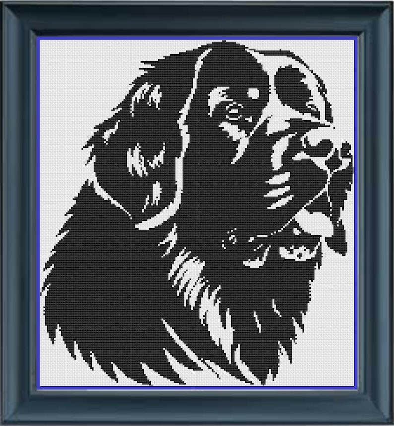 Leonberger 2 Puppy Dog Cross Stitch Pet Portrait Pattern Graphgan ...