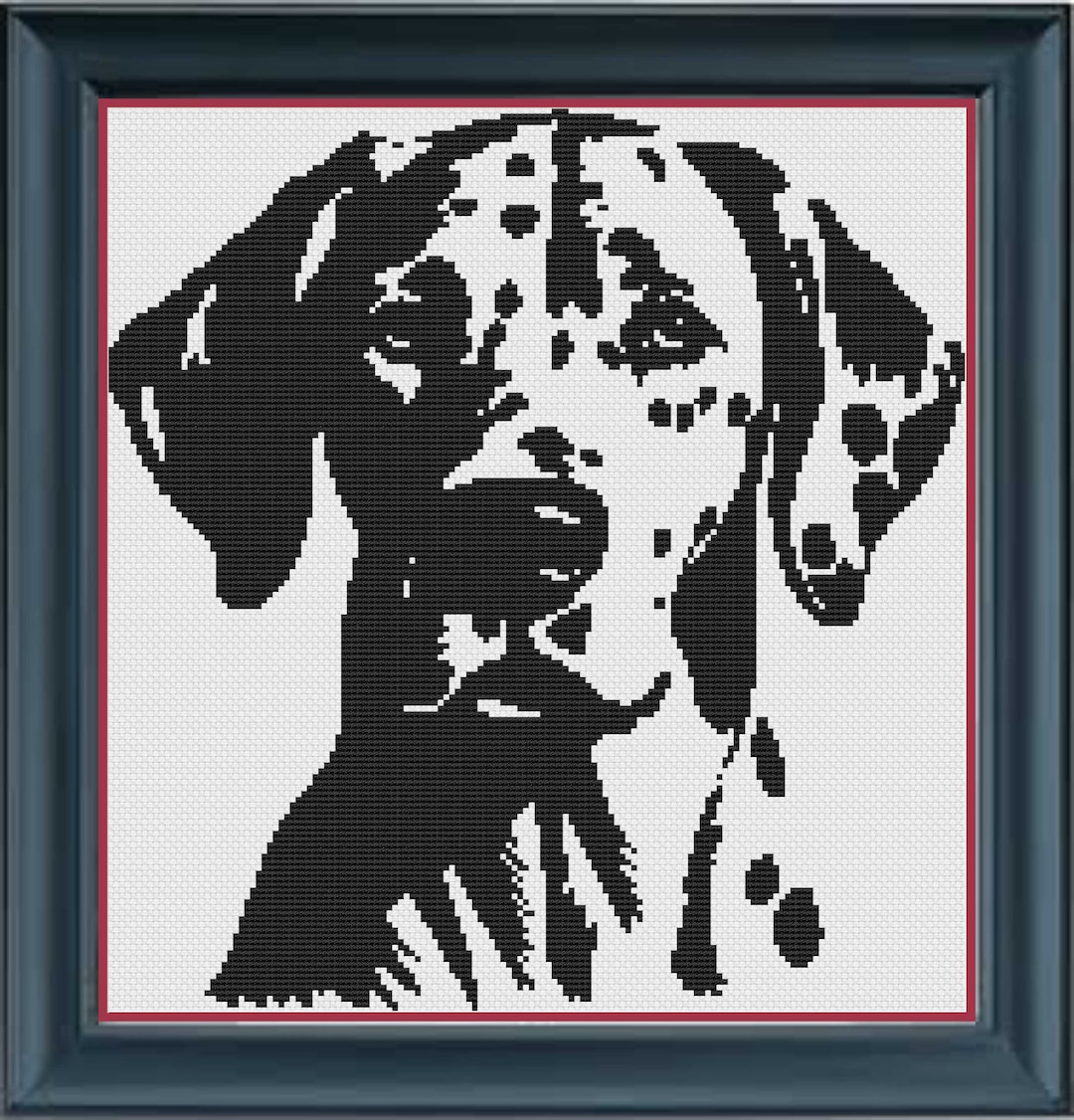 Dalmatian 2 Puppy Dog Cross Stitch Pet Portrait Pattern Graphgan ...