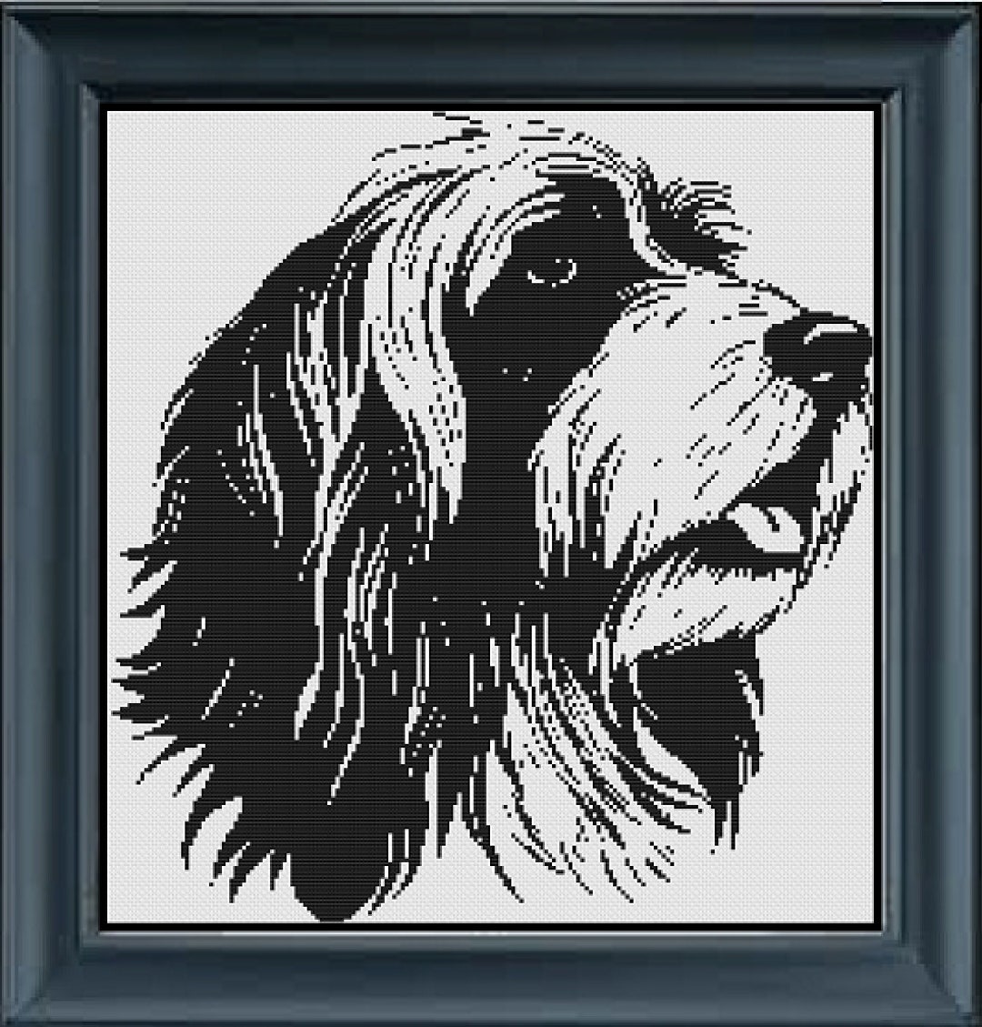 Bearded Collie Puppy Dog Cross Stitch Pet Portrait Pattern Graphgan ...