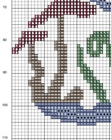 Monogram Floral Ombre Alphabet Letter “F” Cross Stitch Pattern ...