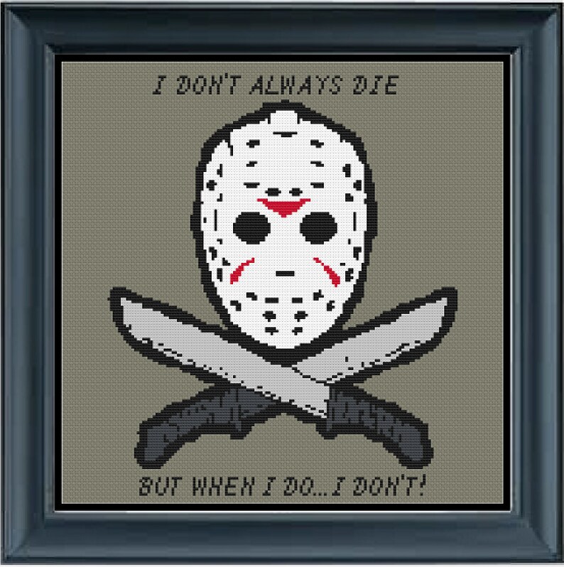 Friday the 13th Jason Voorhees Cross Stitch Halloween Horror - Etsy ...