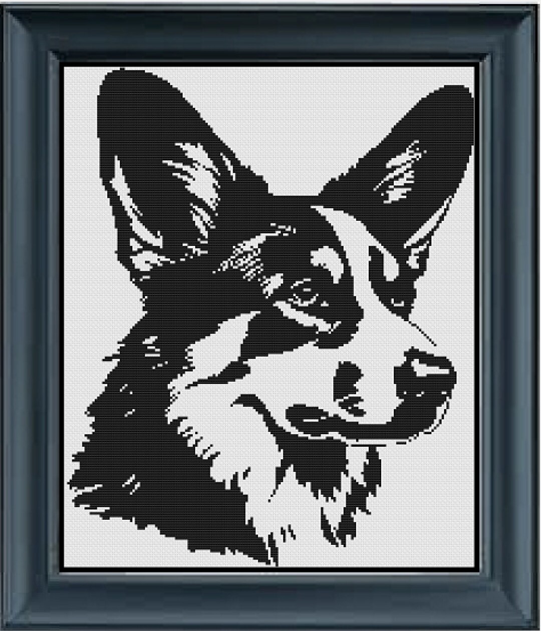 Cardigan Welsh Corgi Puppy Dog Cross Stitch Pet Portrait Pattern ...