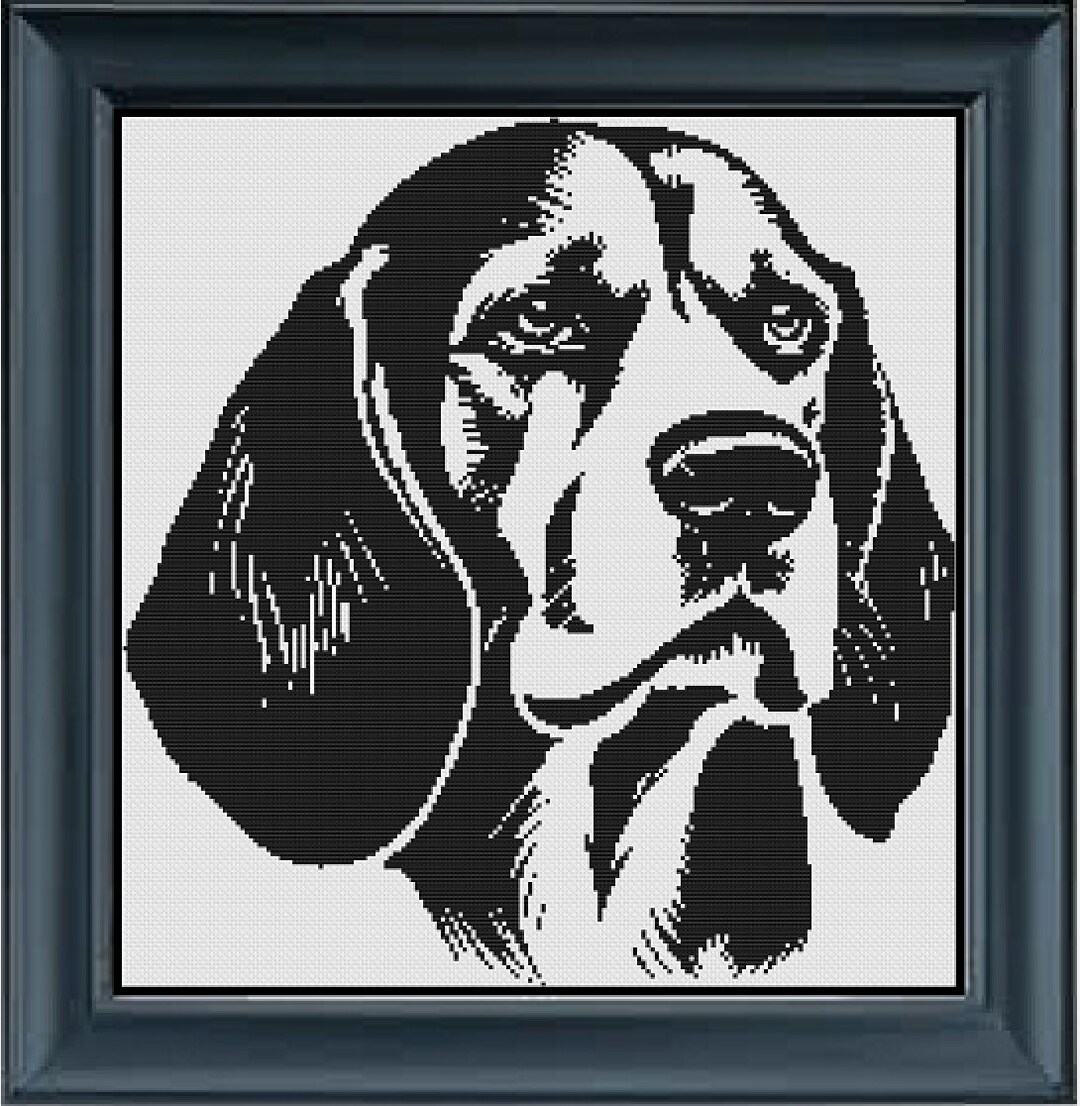 Beagle Puppy Dog Cross Stitch Pet Portrait Pattern Graphgan Crochet ...