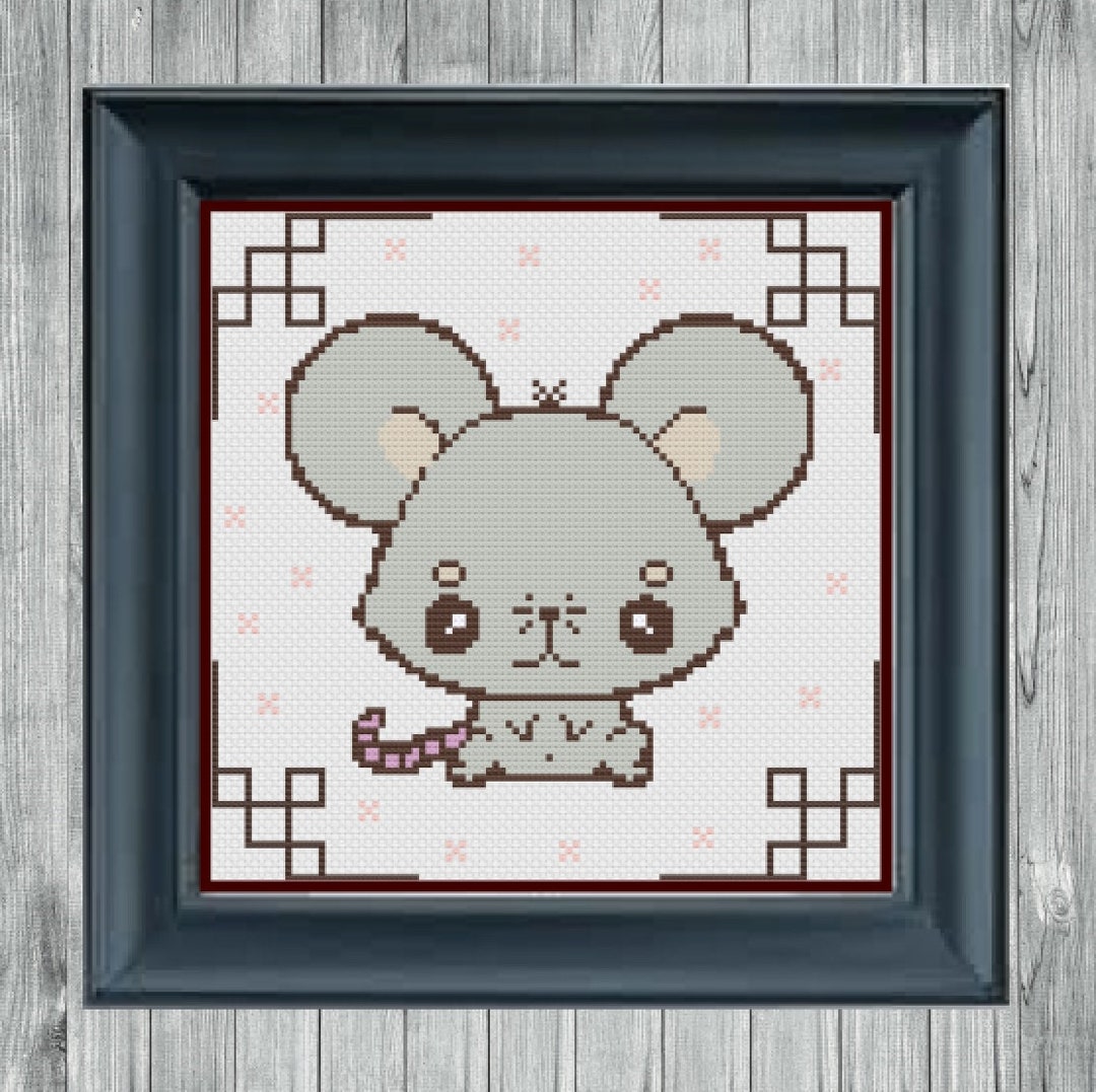 Chinese Zodiac Rat Cross Stitch Pattern - Etsy