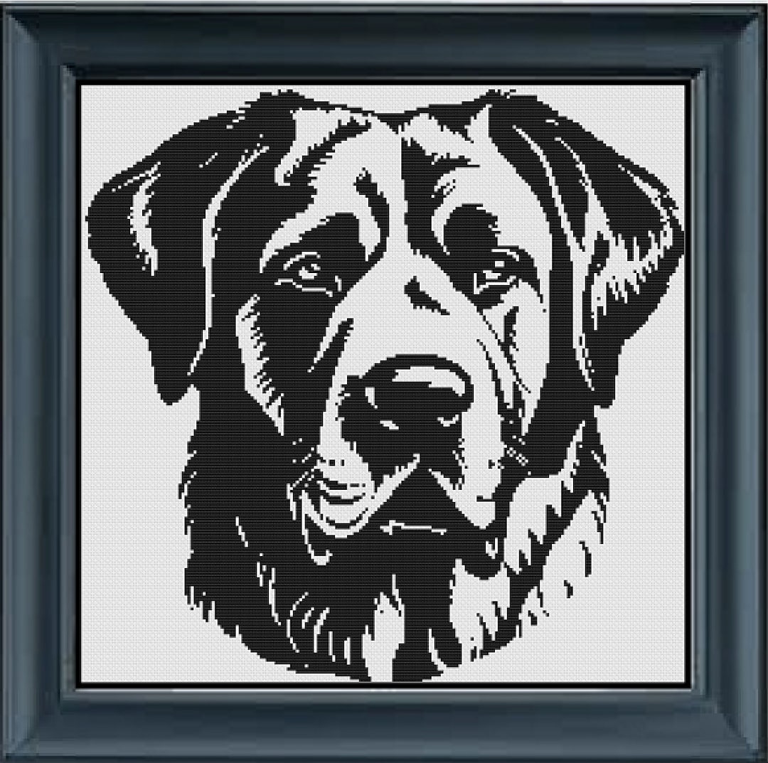 Anatolian Shepherd Puppy Dog Cross Stitch Pet Portrait Pattern Graphgan ...