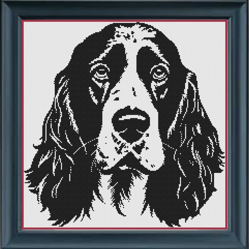 Spaniel Cross Stitch - Etsy