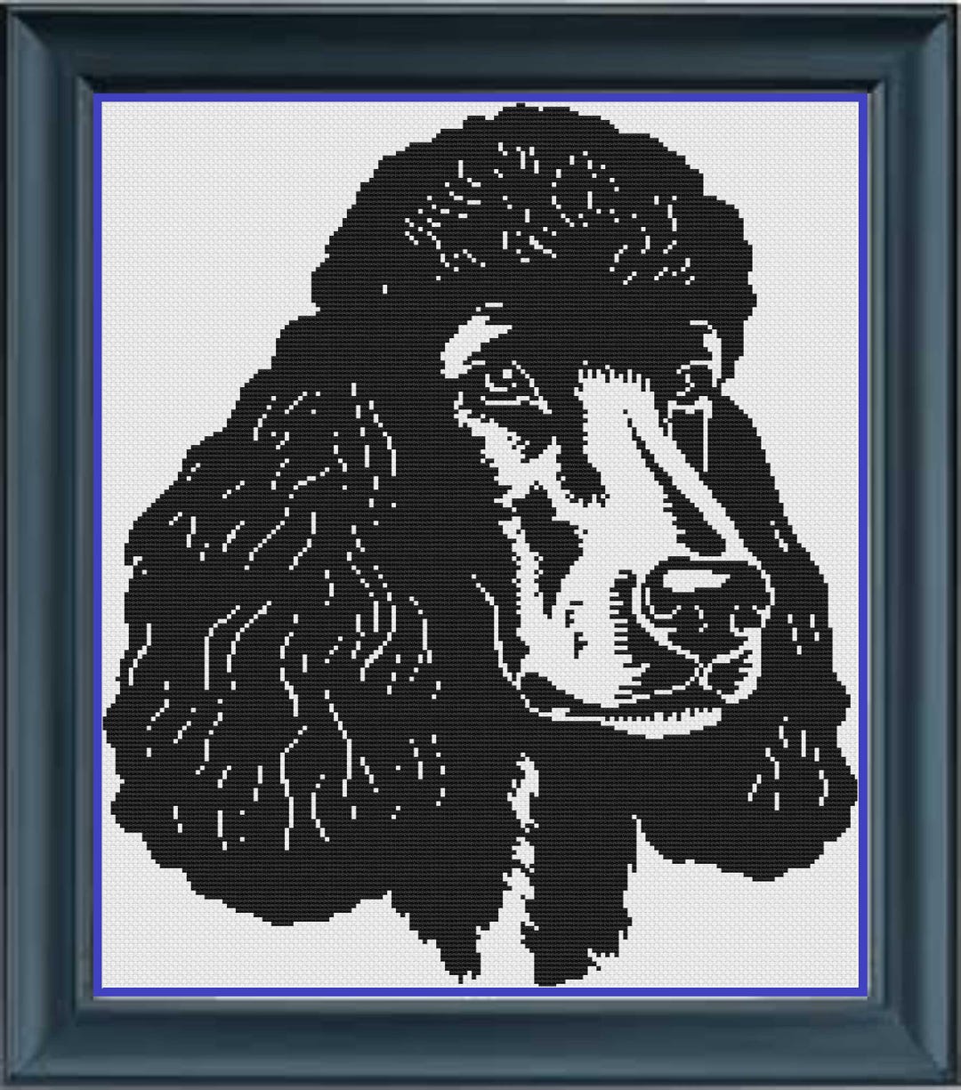 Standard Poodle 2 Puppy Dog Cross Stitch Pet Portrait Pattern Graphgan ...