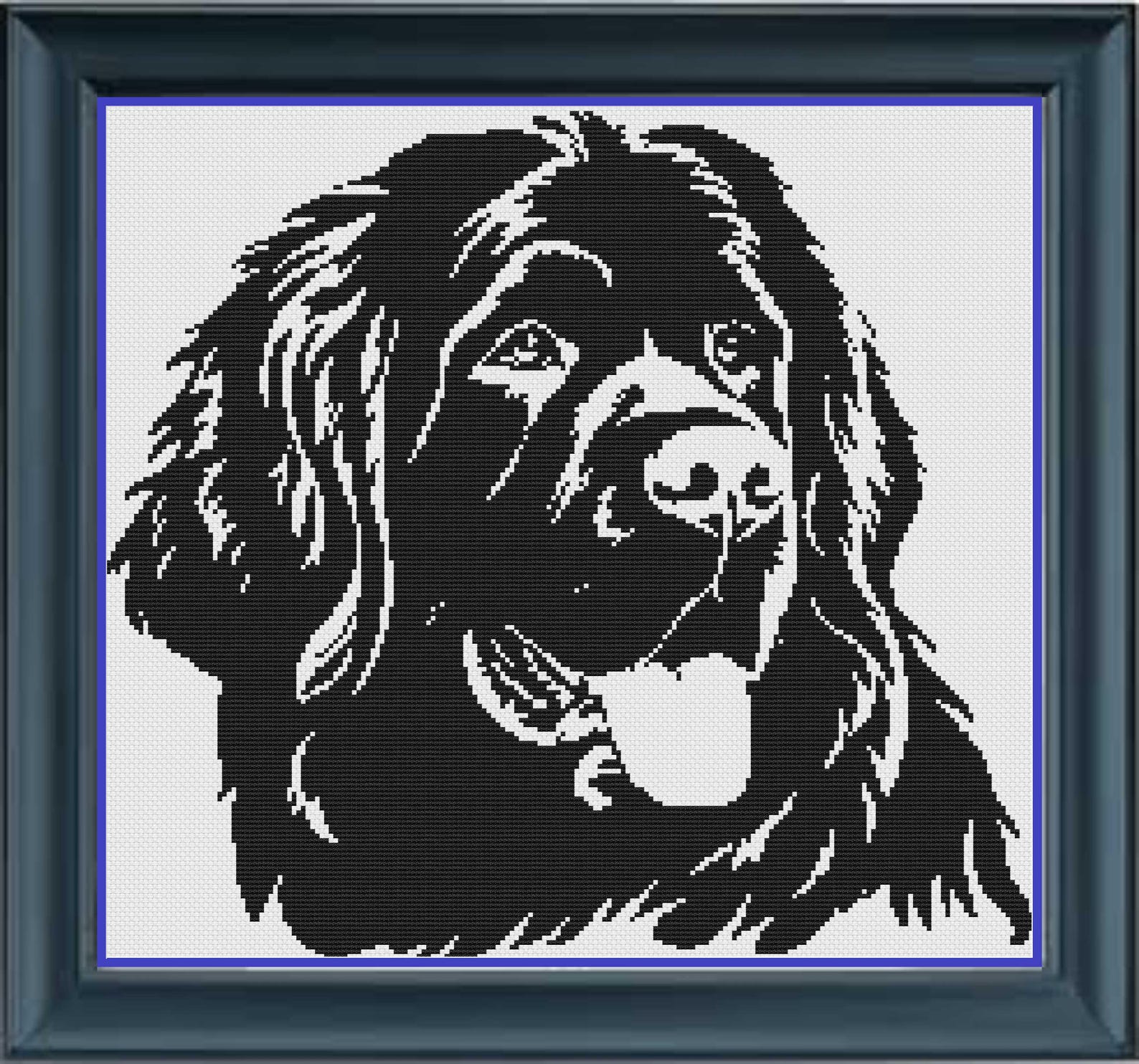 Newfoundland Puppy Cross Stitch Pattern, Pet Portrait (digital Download ...