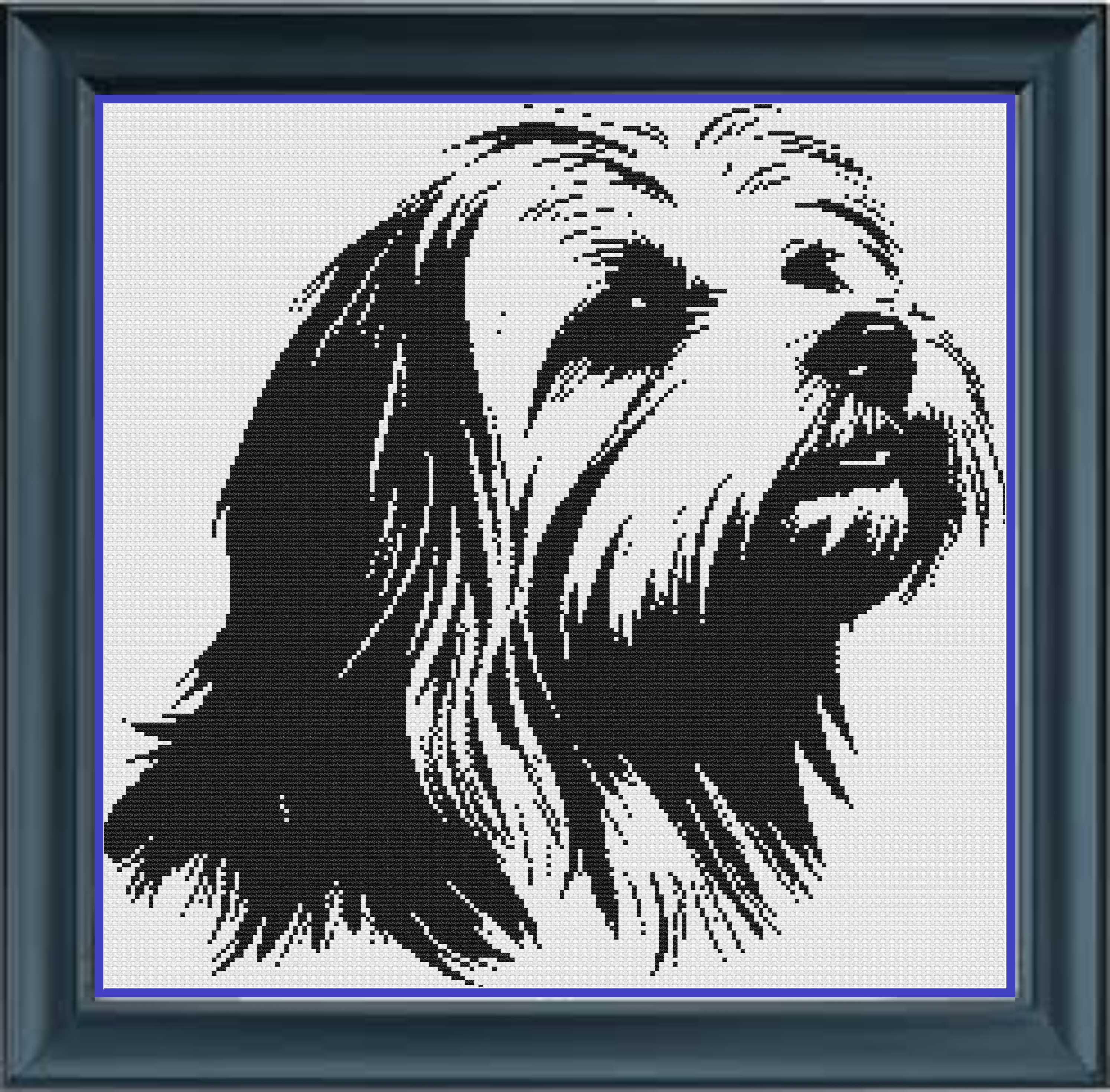 Maltese 1 Puppy Dog Cross Stitch Pet Portrait Pattern Graphgan Crochet ...