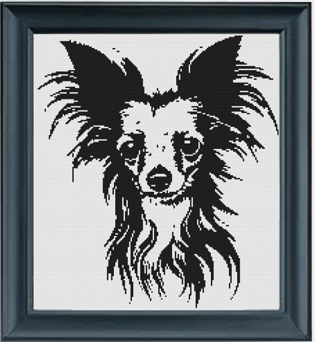 Chinese Crested 1 Puppy Dog Cross Stitch Pet Portrait Pattern Graphgan ...