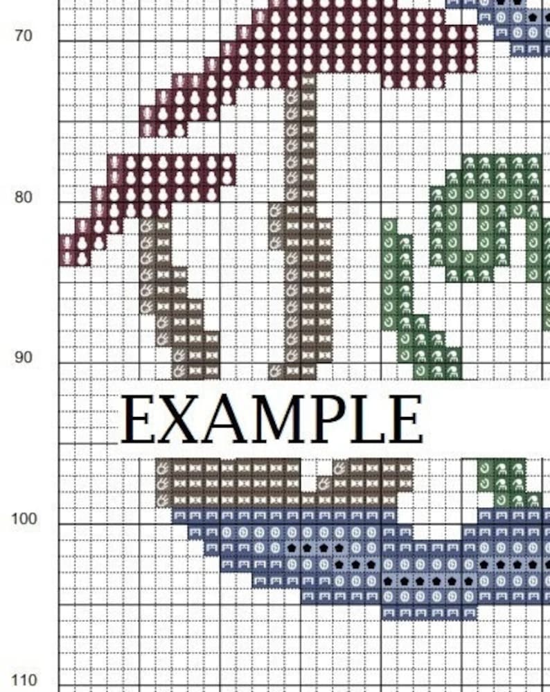 Monogram Floral Ombre Alphabet Letter “G” Cross Stitch Pattern Rainbow ...