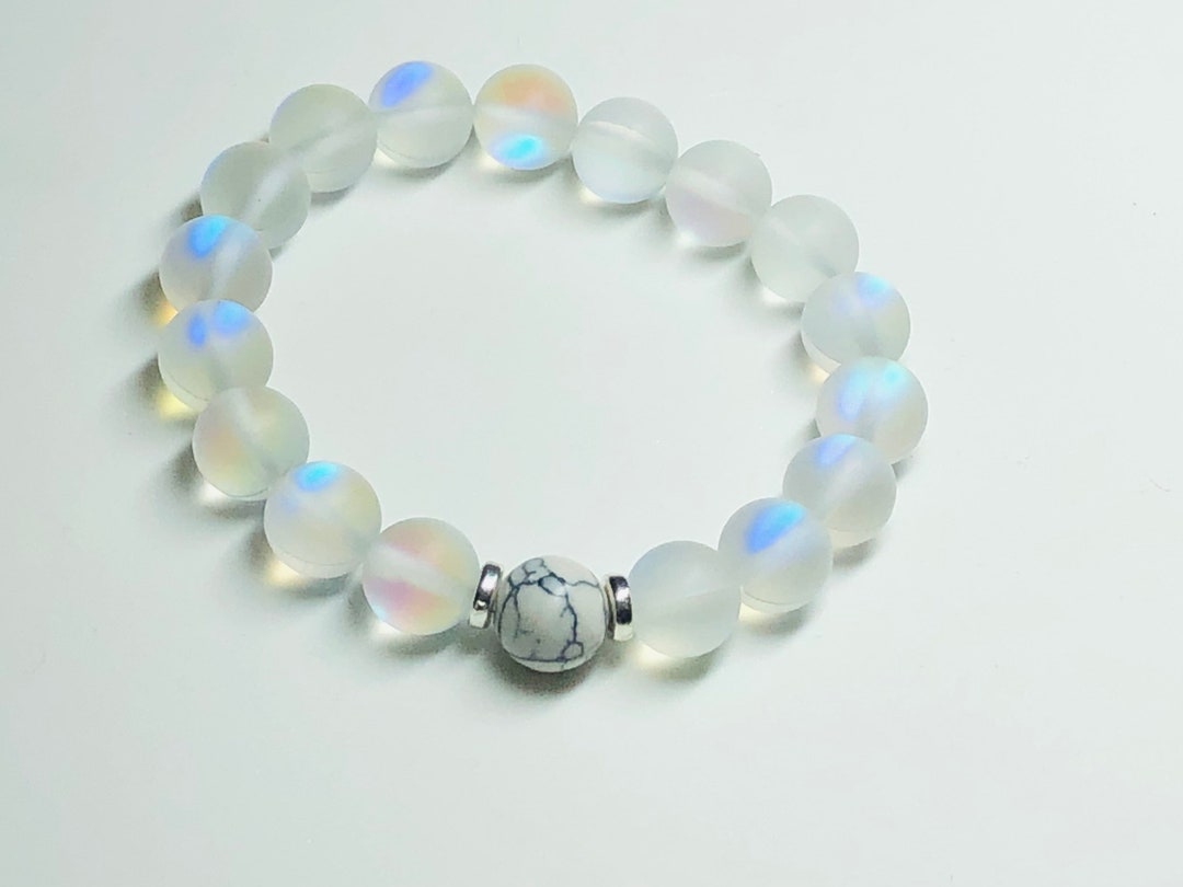 Moonstone and Howlite - Etsy