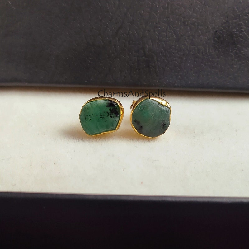 Stone Stud Earrings - Etsy